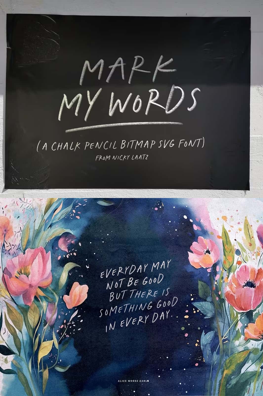 Mark My Words Bitmap SVG Font - Coreografy