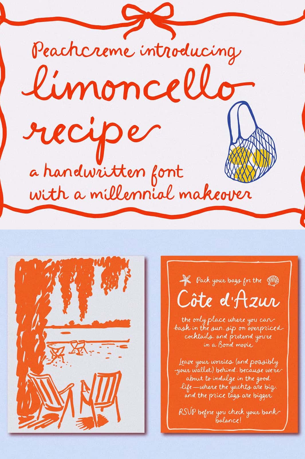 Limoncello Recipe Handwritten Font - Coreografy