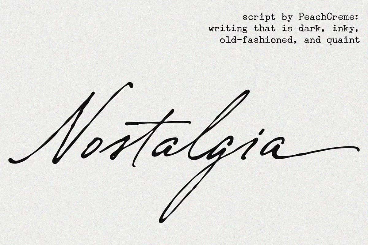 Nostalgia // Vintage Script Font - Coreografy