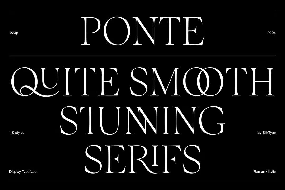 Ponte - 10 font family - Coreografy