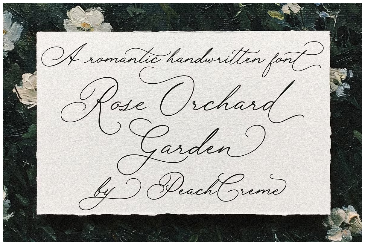 Rose Orchard Garden // Script Font - Coreografy