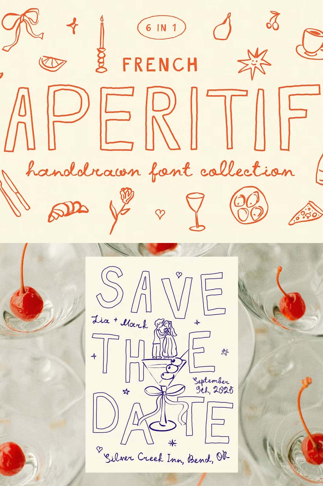 French Aperitif Quirky Font Family - Coreografy